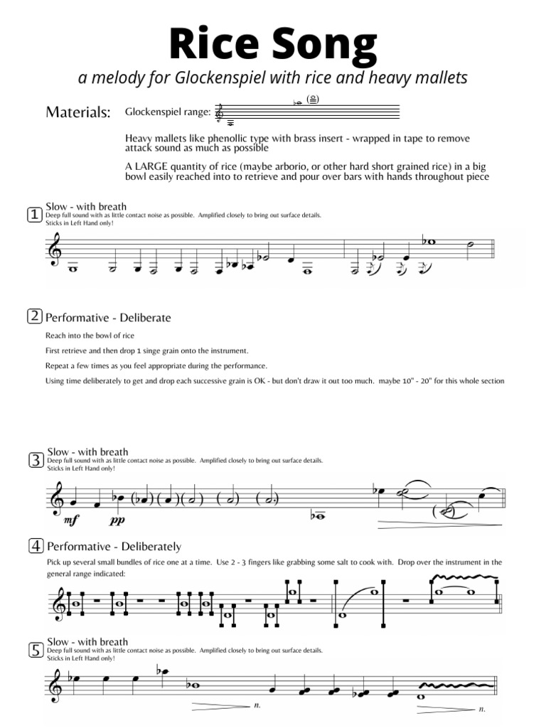 Rice Song | PDF
