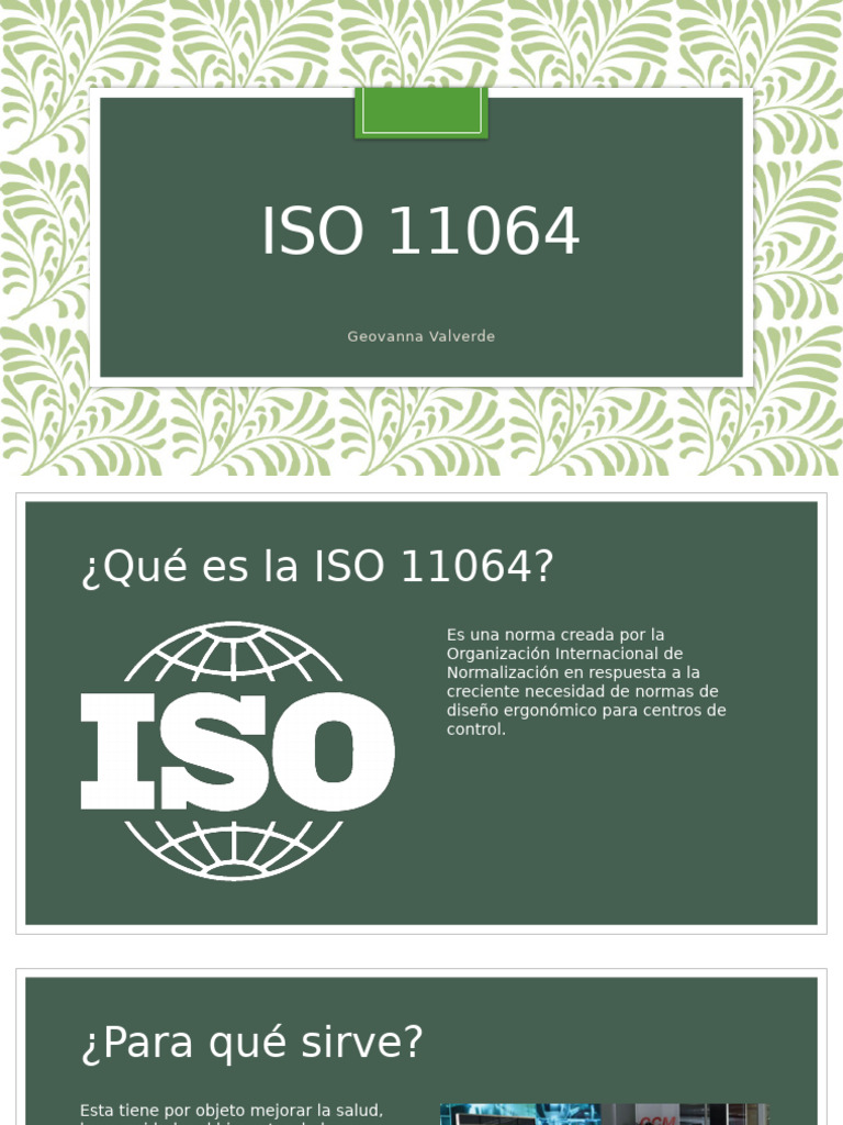 Iso 11064 | PDF | Factores humanos y ergonomía | Diseño