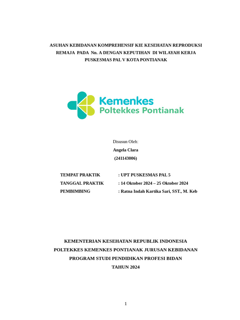 Lapkas Stase 1 Angela Clara Fiks Banget | PDF