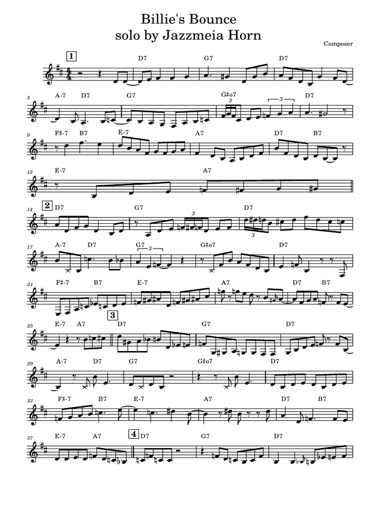 Billies Bounce | PDF