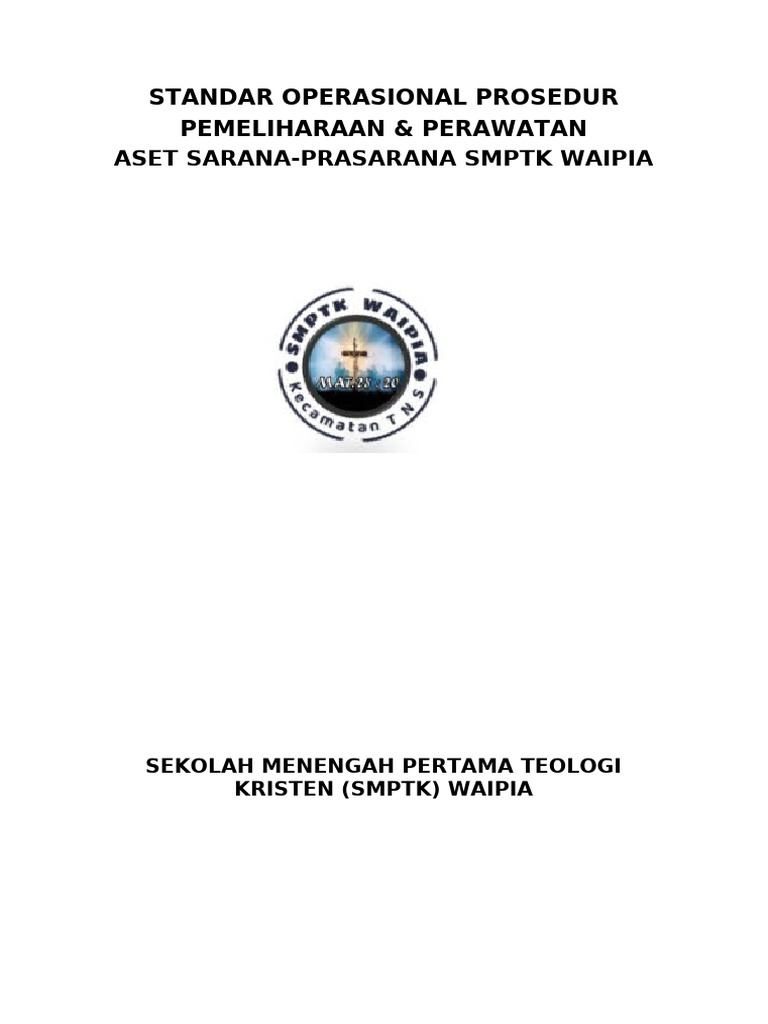 SOP Pemeliharaan Sarpras | PDF