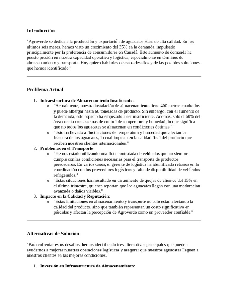 Desafíos y Soluciones en Logística de Aguacates | PDF | Logística ...