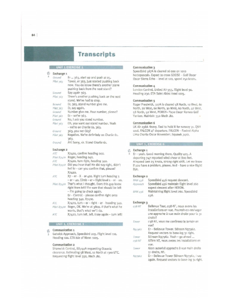 Aviation Transcripts | PDF