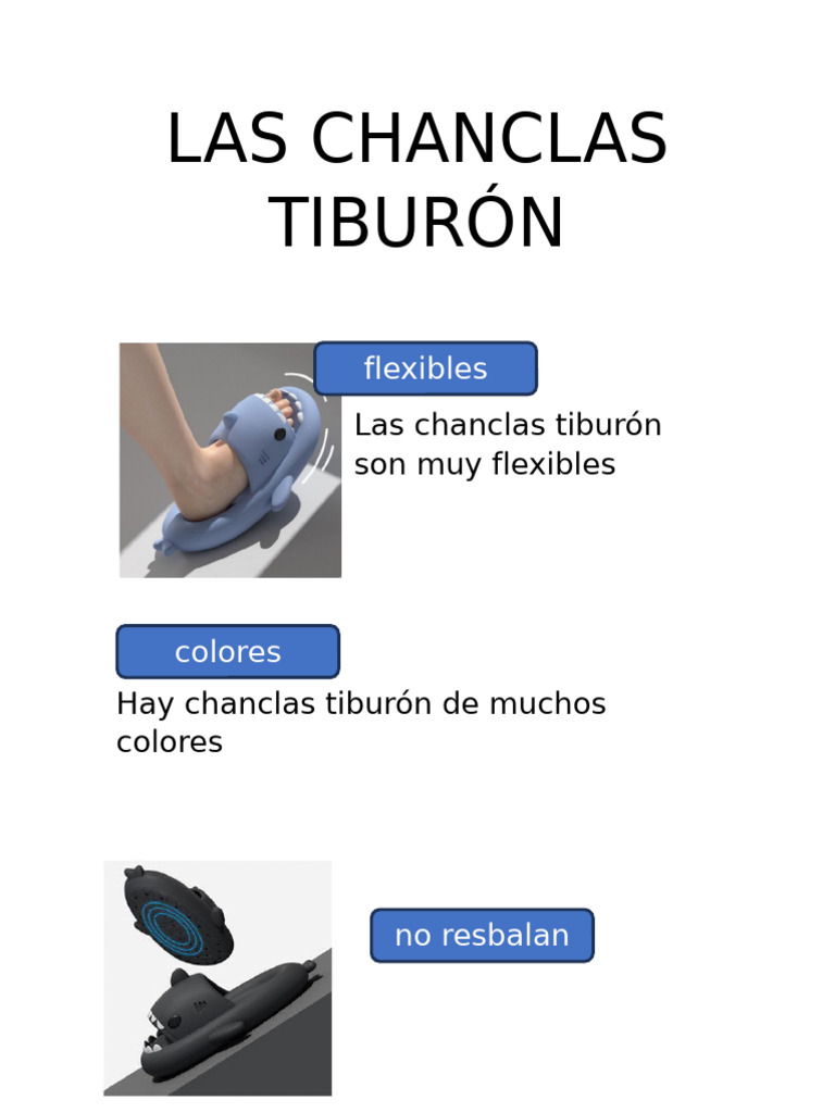 Chanclas Tiburón: Colores y Seguridad | PDF