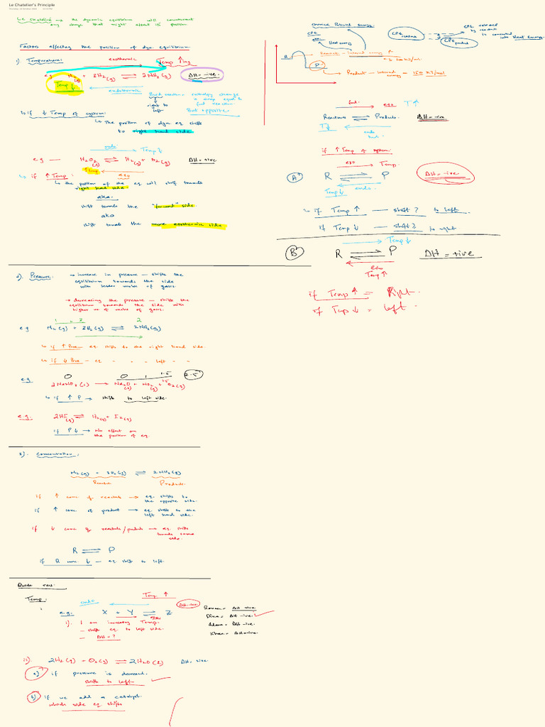 Le Chatelier's Principle | PDF