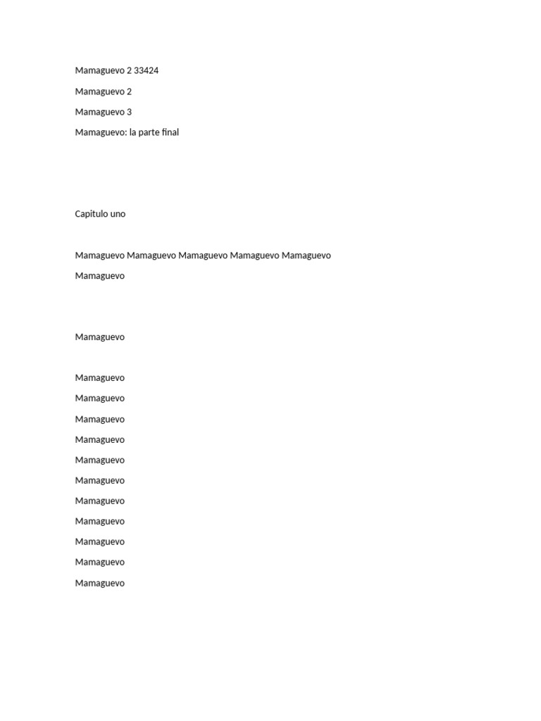 Mamaguevo | PDF