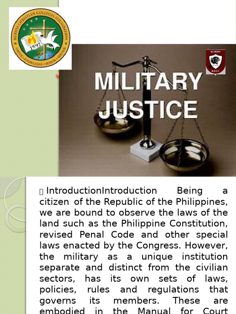 Philippine Military Justice System Overview | PDF | Military Justice ...