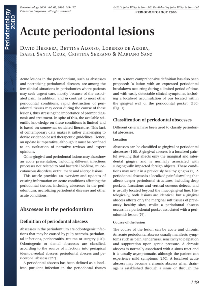 Periodontology 2000 - 2014 - Herrera - Acute Perio - 241110 - 213506 ...