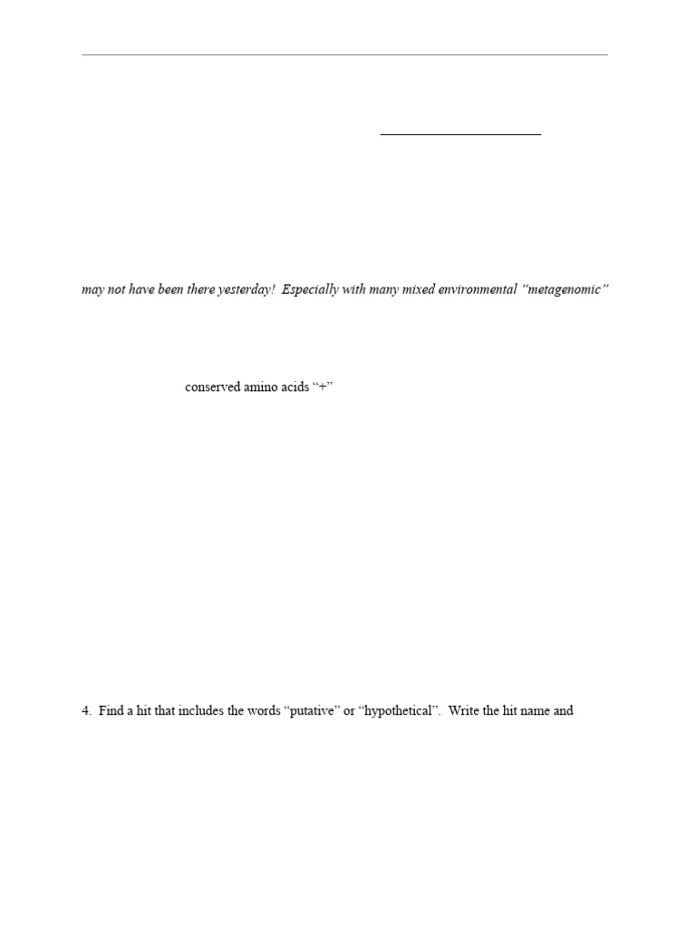 02 Protein DNA Structure PostLab FA23 | PDF | Conserved Sequence | Amino Acid