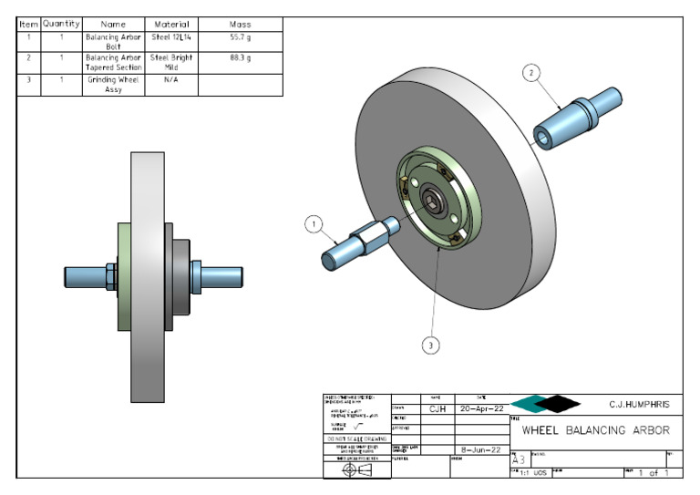 Wheel Balancing Arbor Specifications | PDF | Grinding (Abrasive Cutting ...