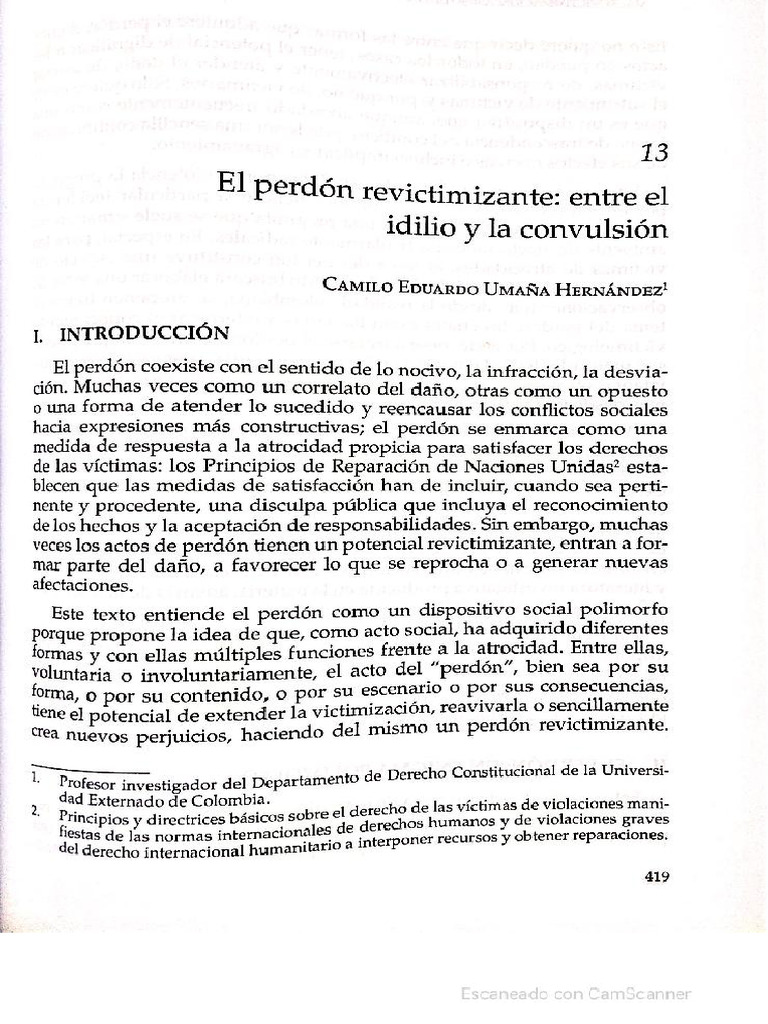 El Perdon Revictimizante Entre El Idilio | PDF