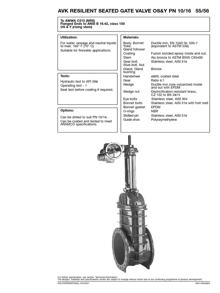 55-56 ES AI Rising Stem | PDF | Screw | Valve