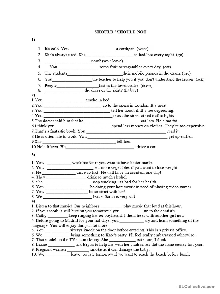 Should Should Not | PDF