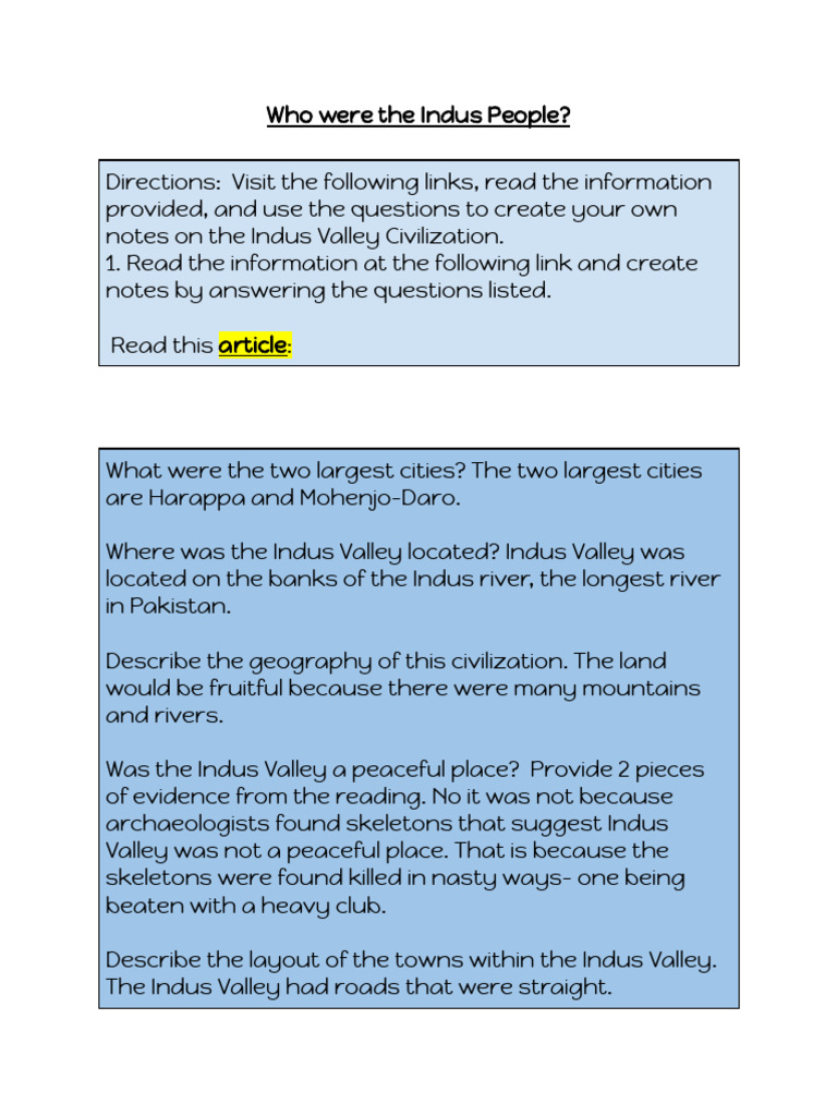 Bartlett Who Were The Indus People | PDF | Travel