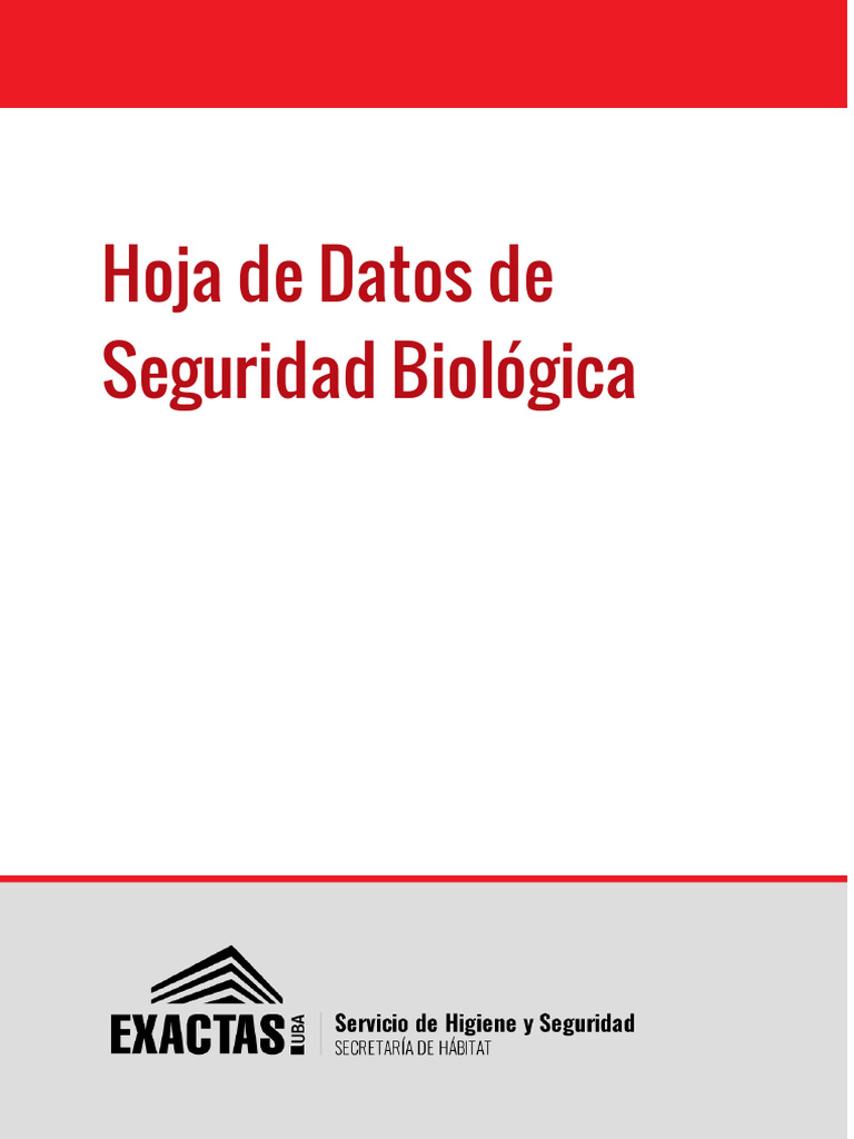 Hojas-de-datos-de-seguridad-biológioca-HDSB | PDF | Laboratorios | Adn