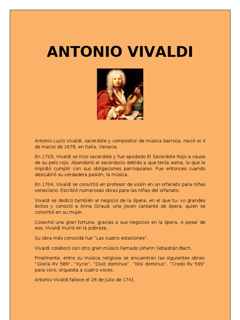 Antonio Lucio Vivaldi | PDF