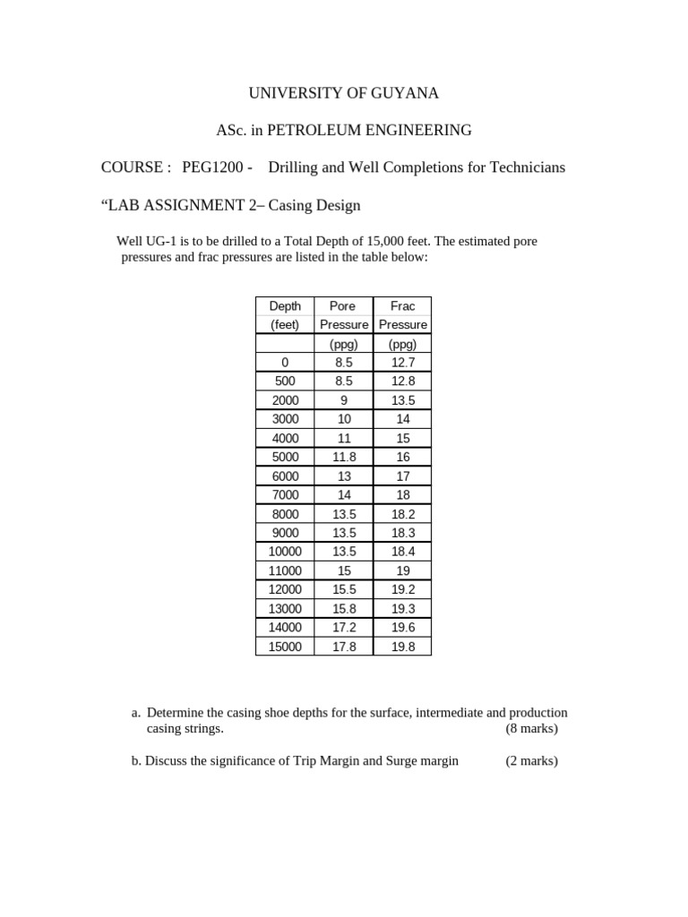 PEG1200 Lab Assignment 2 | PDF