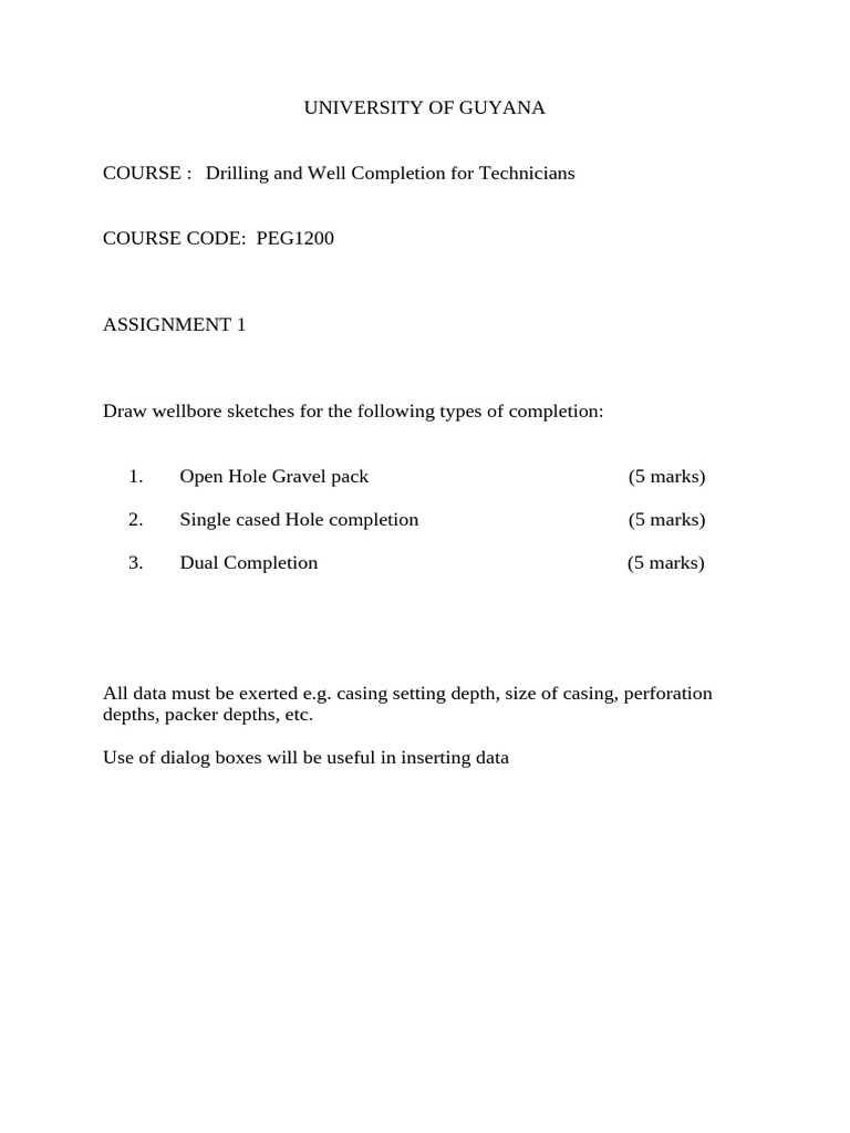 PEG1200 Lab Assignment 1 | PDF