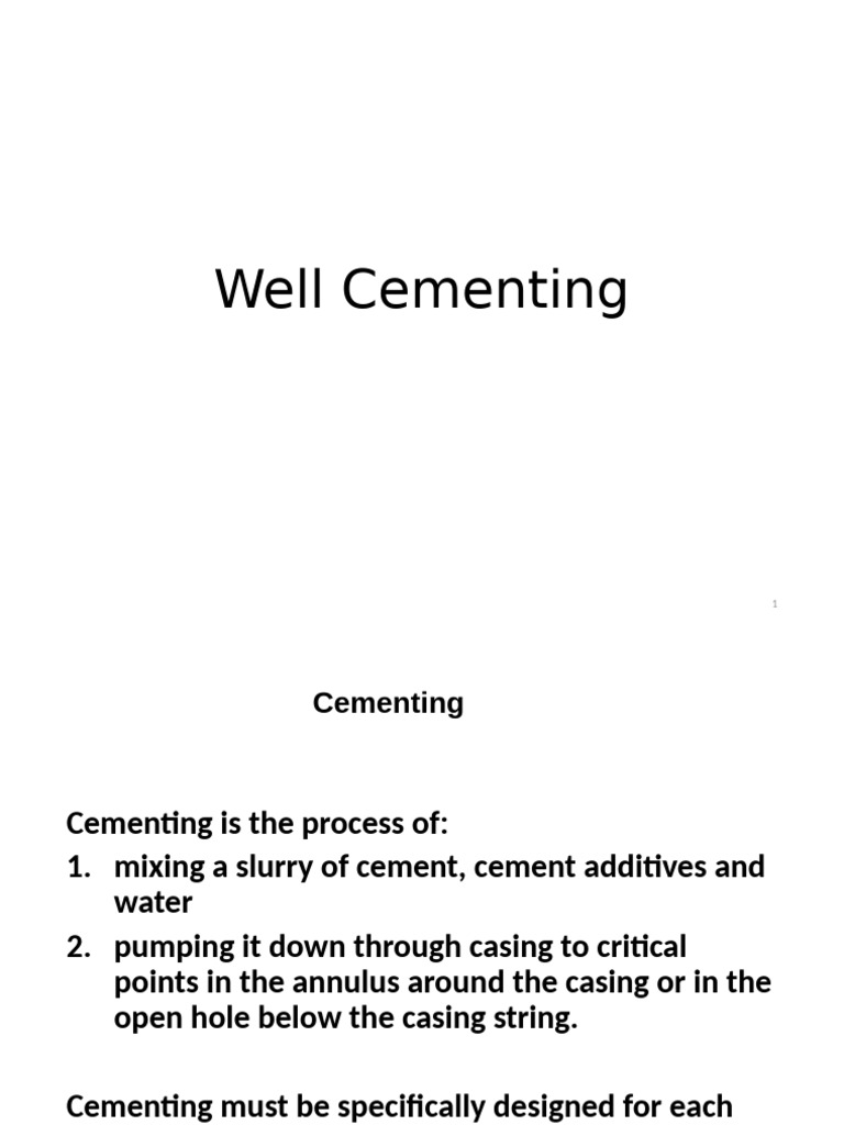 Well Cementing | PDF | Casing (Borehole) | Materials