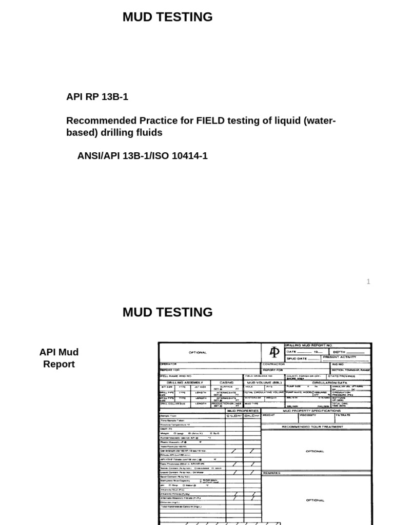 5b. Mud Testing and Mud Solids | PDF | Ph | Viscosity