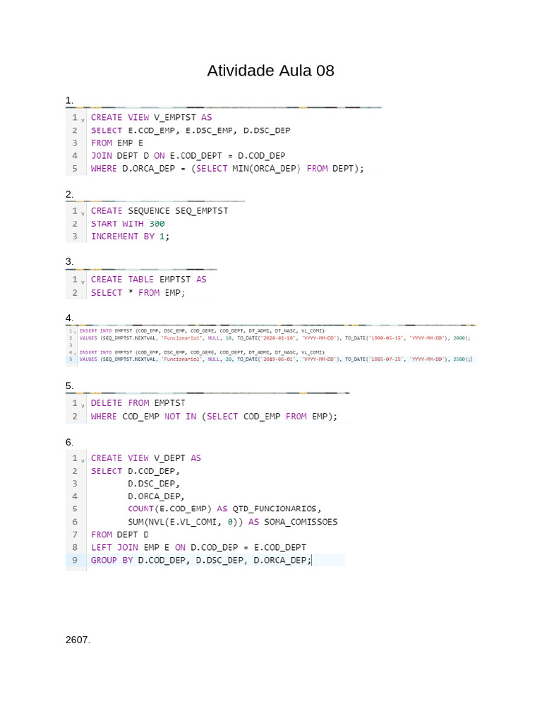 Atividade Juninho Aula 08 | PDF