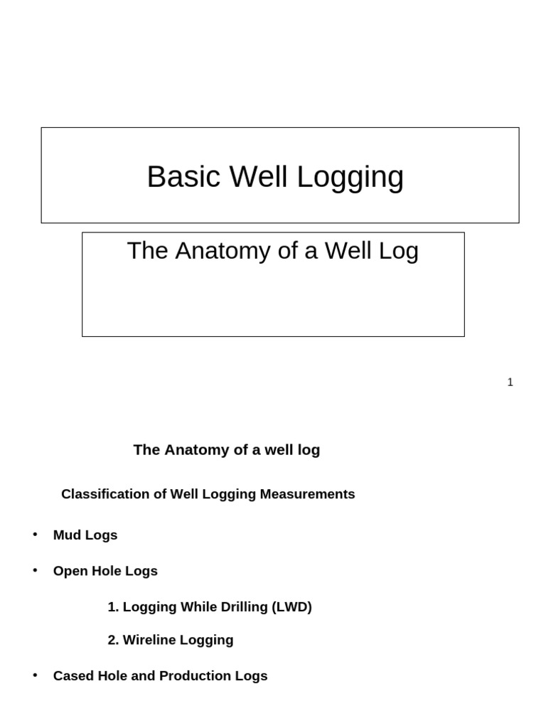 The Anatomy of A Well Log | PDF | Science & Mathematics