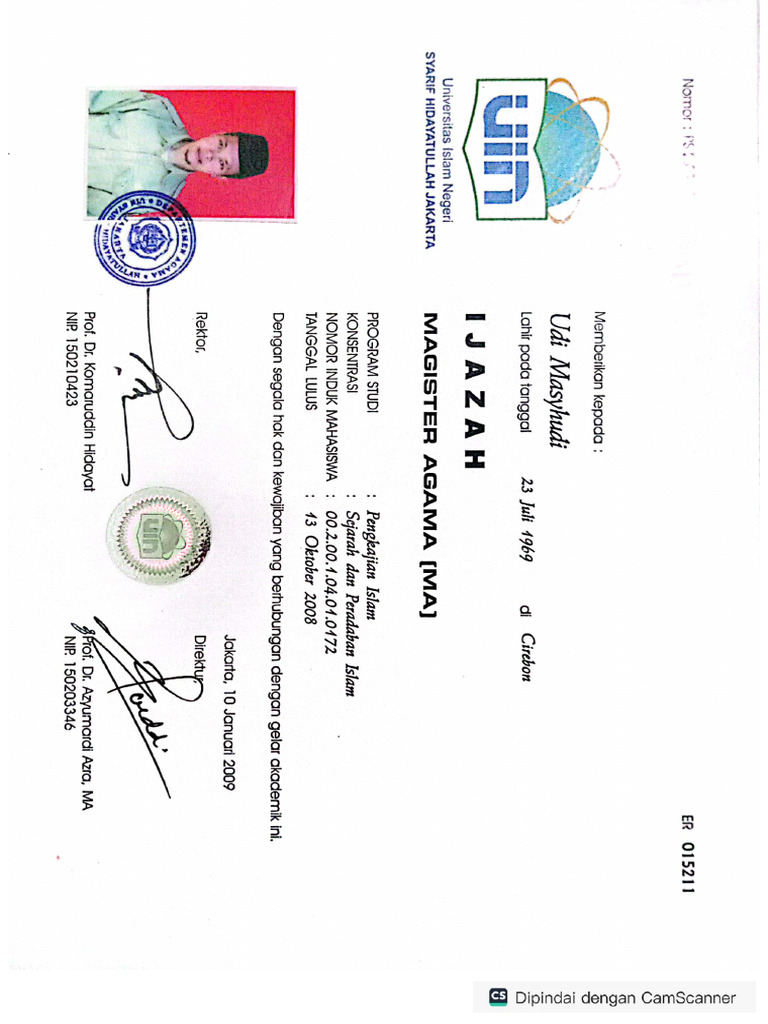 Ijazah S2 UIN Jakarta | PDF