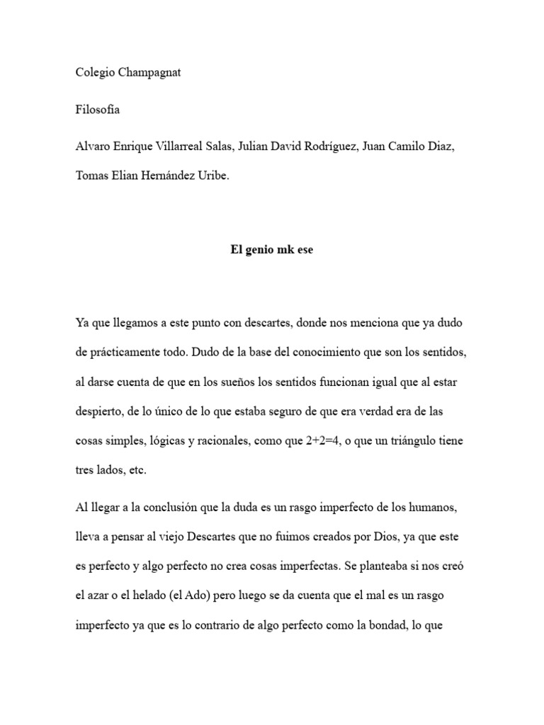 El Genio Maligno | PDF