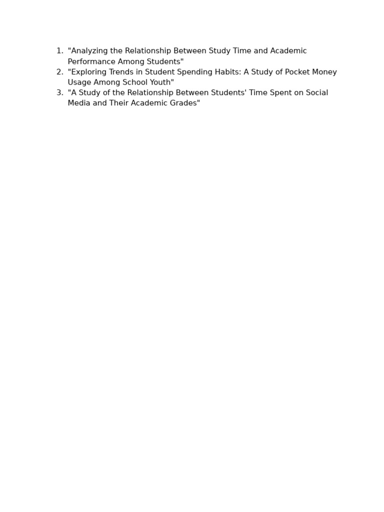 Math SBA Titles | PDF