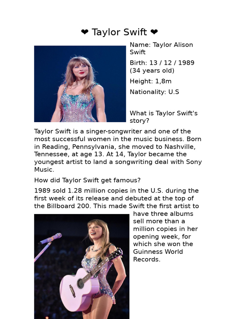 Taylor Swift | PDF