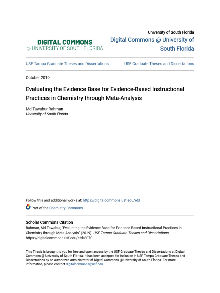 Evaluating The Evidence Base For Evidence-Based Instructional Pra | PDF | Meta Analysis | Effect ...