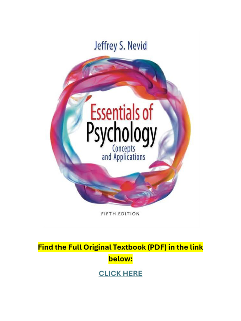 Essentials of Psychology 5th Edition PDF | PDF | Psychology | Mental ...