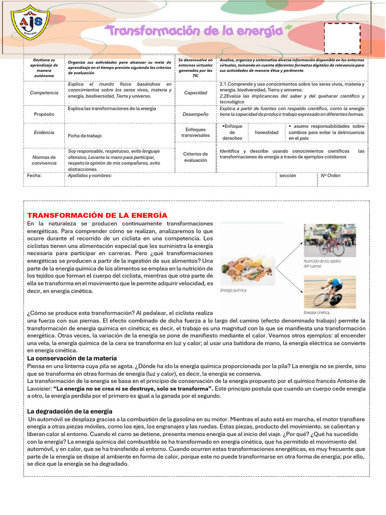 4 Transformación de La Energía | PDF | Calor | Motores