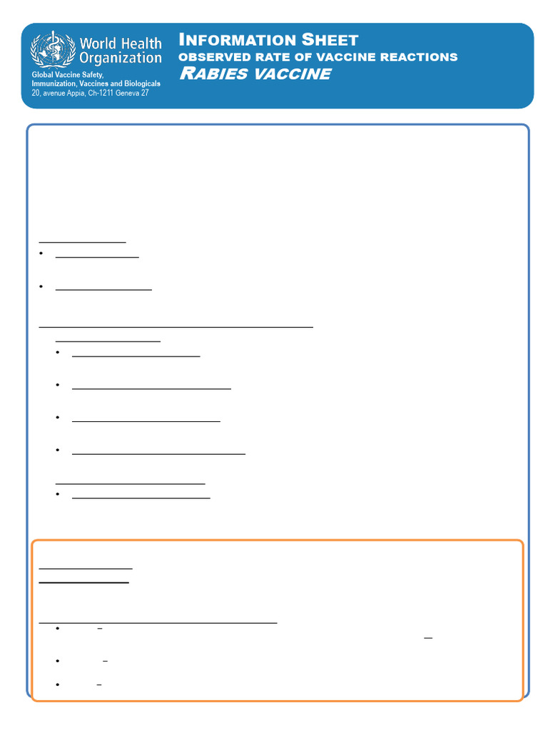Rabies-Vaccine-Rates-Information Sheet | PDF | Vaccines | Rabies