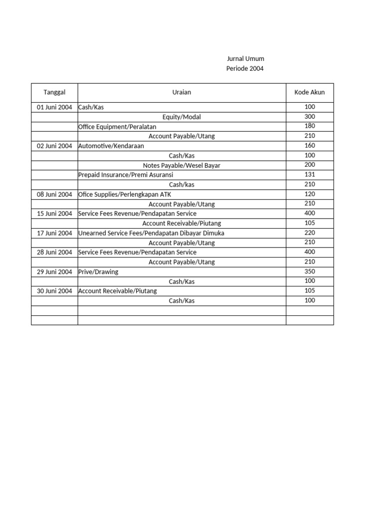 Jurnal Umum - Akutansi Dasar - 1H - Hary Sukoco - 24810103 | PDF
