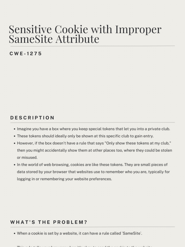 Cwe 1275 | PDF