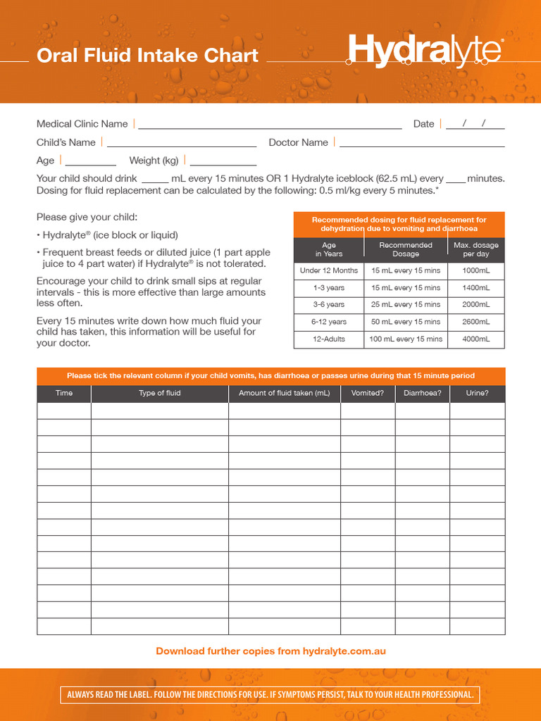 CPC Hydralyte OralFluidIntakeChart 2021 FINAL DIGITAL v2 | PDF ...