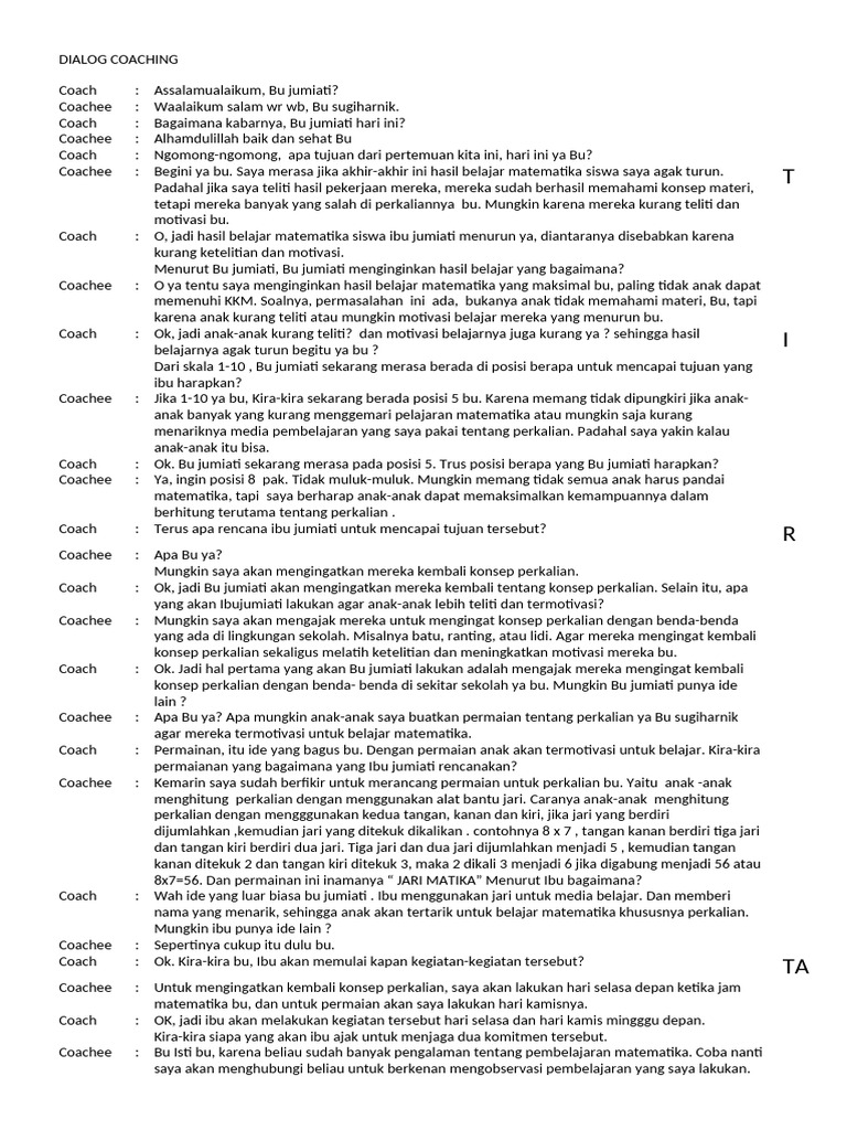 Dialog Coaching | PDF