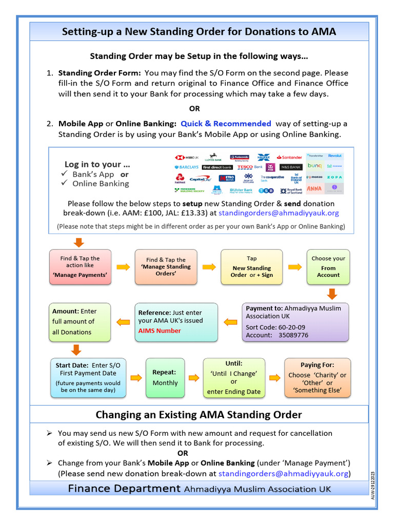 How to Complete a Standing Order Form | PDF | Banking | Financial Services