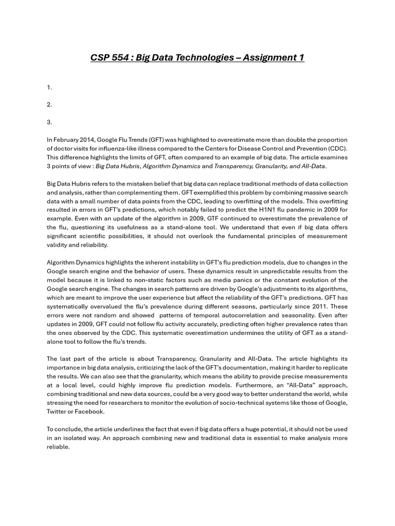 BigData-Assignment1-CSP 554 | PDF | Apache Hadoop | Map Reduce