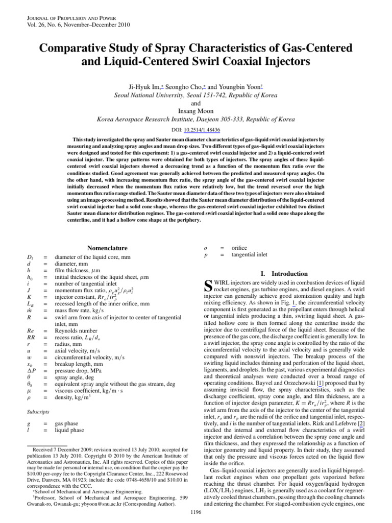 Comparative Study of Spray Characteristics of Gas-Centered and Liquid ...
