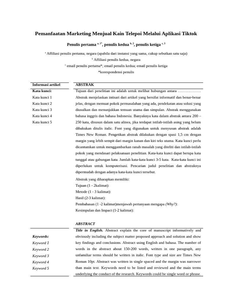 Template Kti Baleriwu | PDF