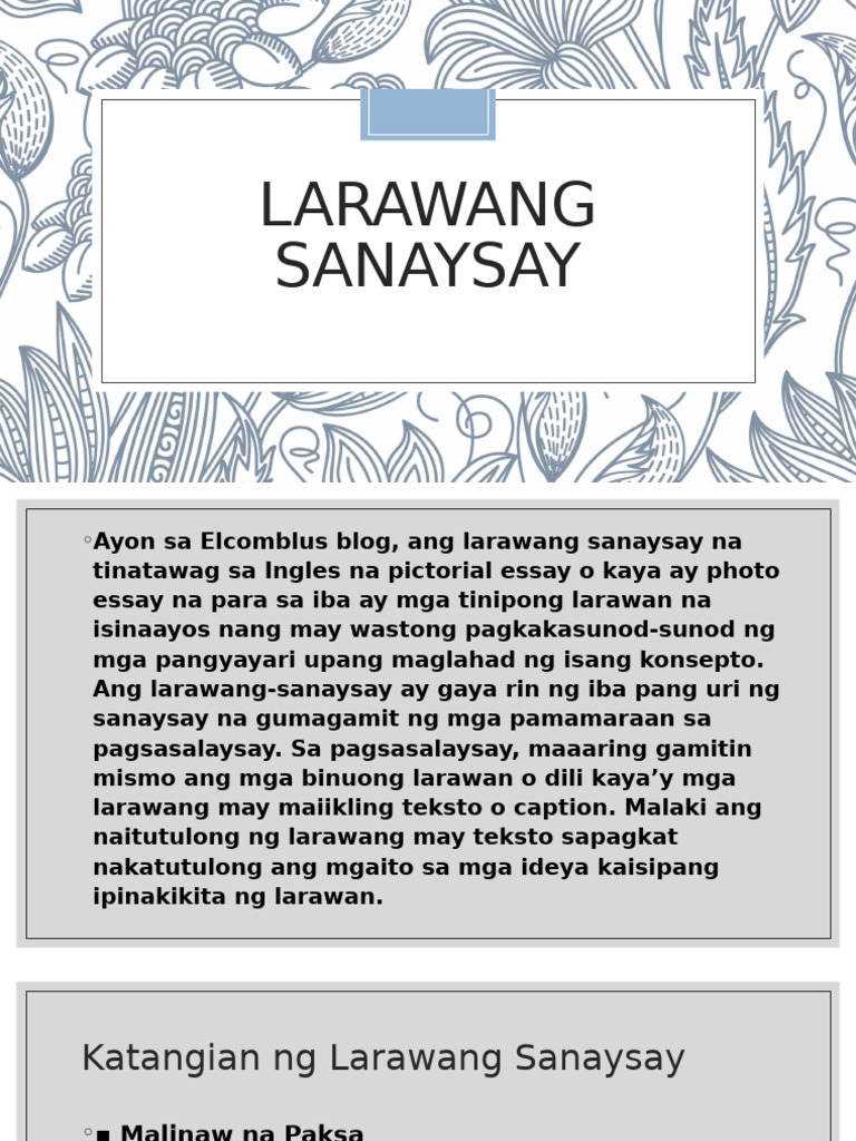 Larawang Sanaysay | PDF
