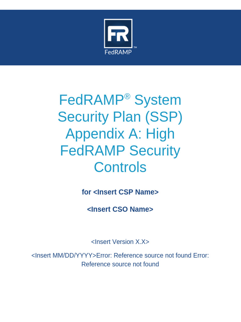 SSP Appendix A High FedRAMP Security Controls | PDF | Access Control ...