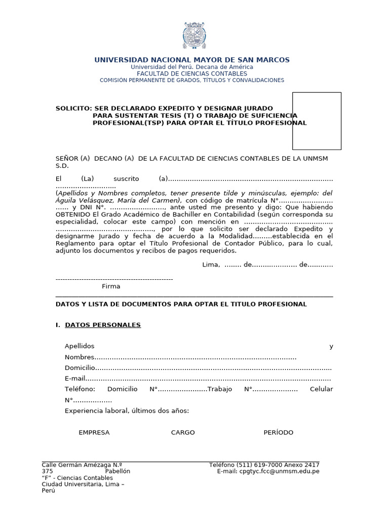 Modelo de Carta Solicitud Titulo Profesional | PDF | Derecho | Informática