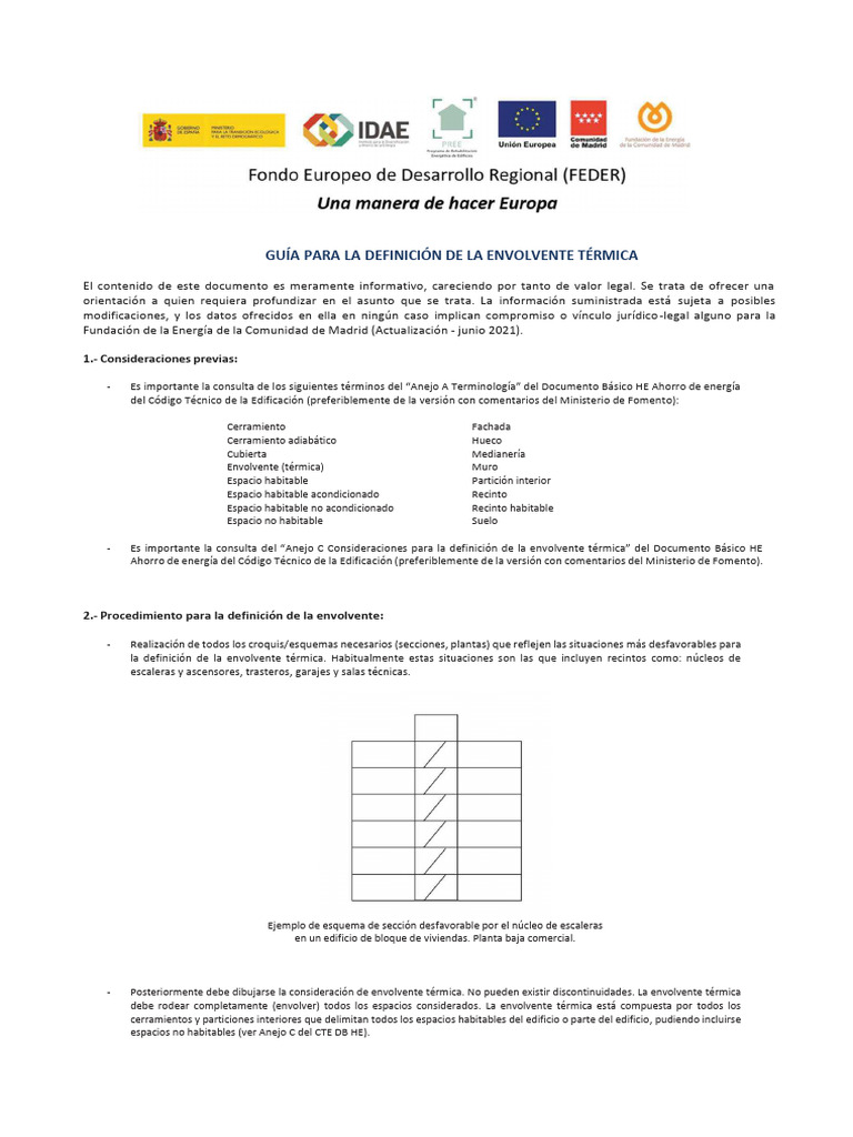 Guia para La Definicion de La Envolvente Termica PROT | PDF | edificio