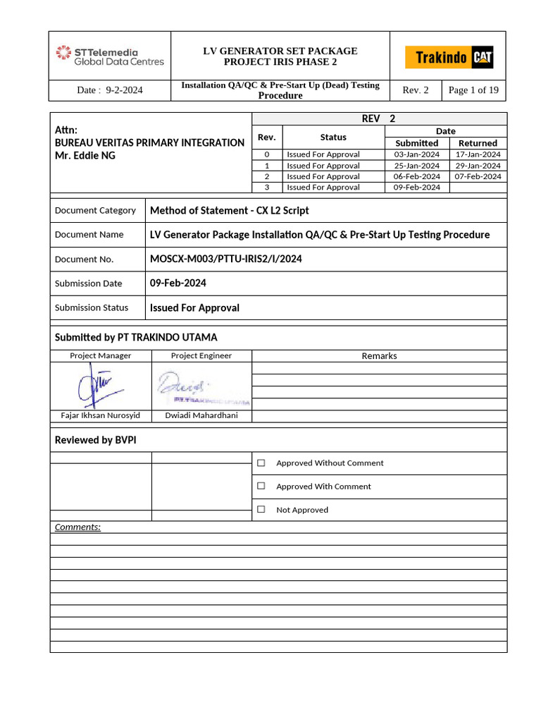 MOSCX-M003-PTTU-IRIS2-I-2024 Cx-L2 R.3 | PDF | Pipe (Fluid Conveyance) | Electrical Wiring