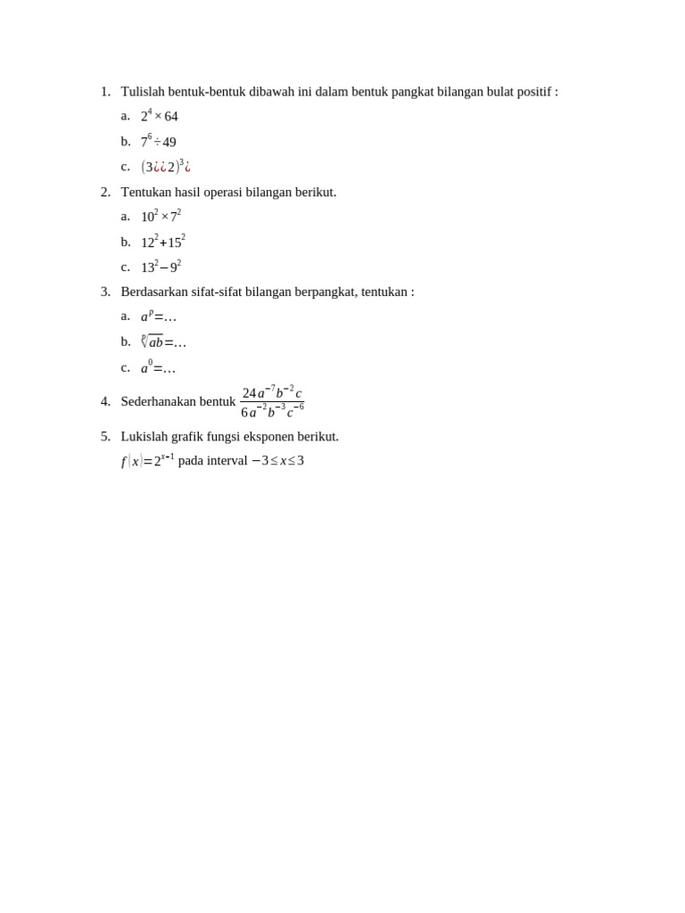 PTS Matematika Minat Kelas 10 | PDF