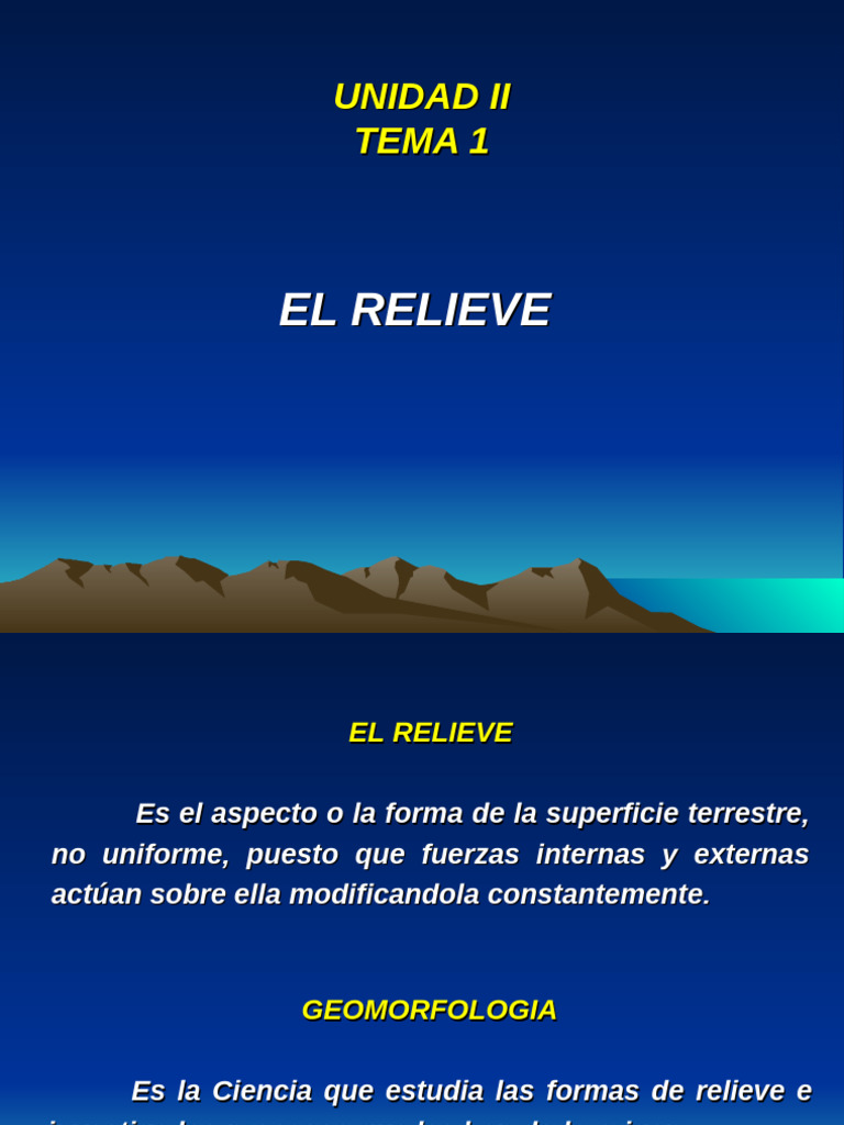 Factores y Tipos de Relieve en Venezuela | PDF | Terreno | Andes