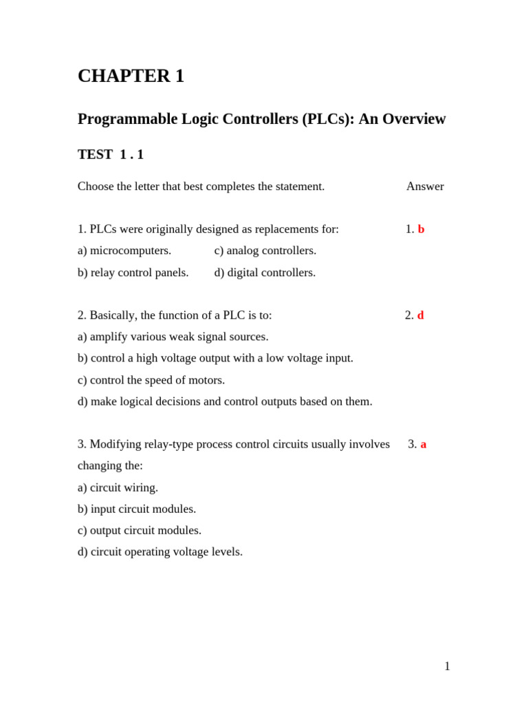 questoes CLP | PDF | Programmable Logic Controller | Input/Output